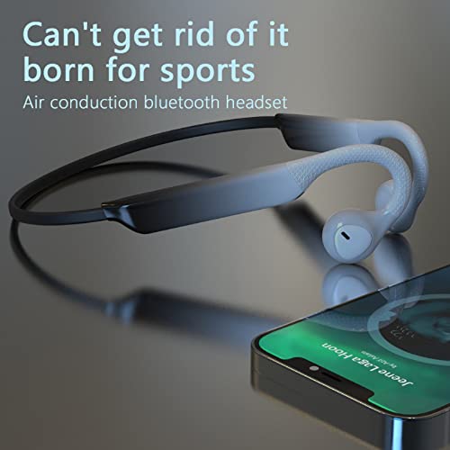 Open Ear Headphones Bone Conduction Headphones Wireless Bluetooth 5.0 Waterproof Bone Conductor Workout Running Cycling Sports Earphones Bone Conducting Hook Ear Phones with Mic Orange