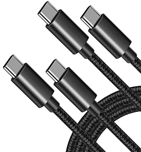 fogkay USB C to USB C Cable, [2-Pack, 10ft+6ft] Nylon Braided Type C to Type C Cable, C Charger Cable Fast Charging Cord Compatible for Samsung Galaxy S22 Ultra, S21, S20+, S20, MacBook Air, iPad Pro