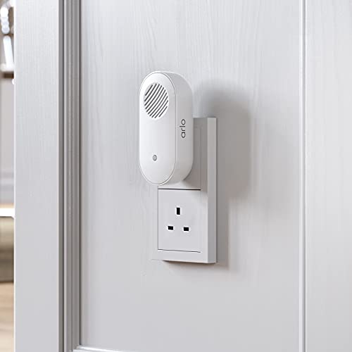 Arlo Essential Wireless Video Doorbell & Chime 2 Bundle, 1080p HD doorbell Camera HD, 2-Way Audio, Package Detection, Motion Detection and Alerts, Built-in Siren, Night Vision, AVDK2001, White