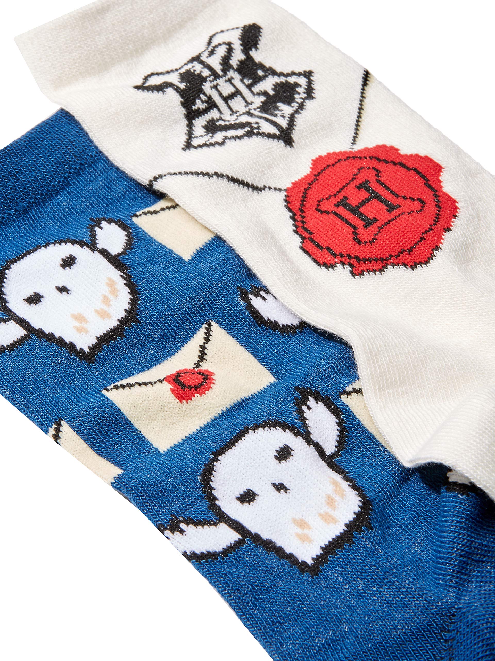 Harry Potter Hedwig Letter to Hogwarts Juniors/Womens Crew Socks 2 Pair Pack 4-10