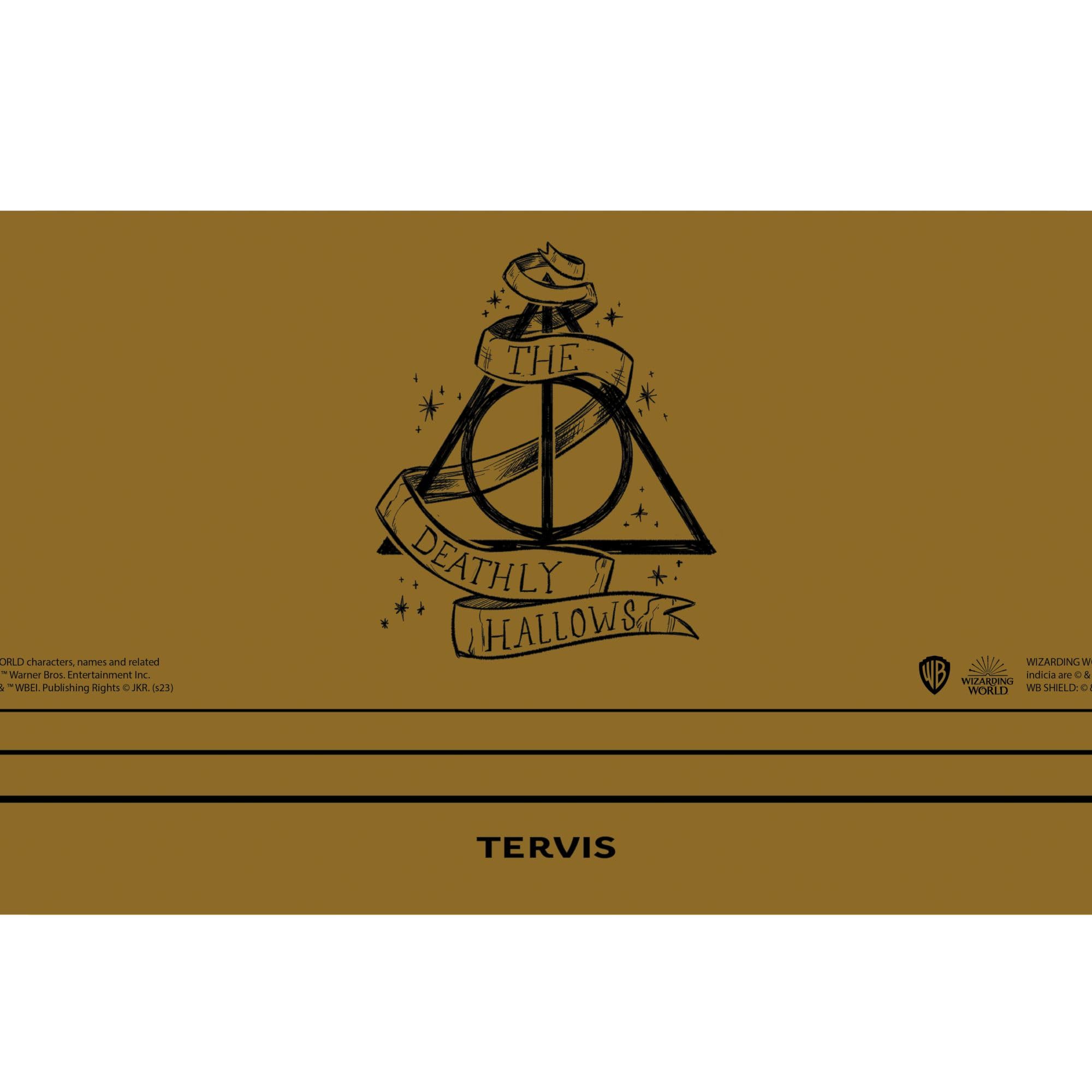 Tervis Traveler Harry Potter Deathly Hallows Triple Walled Insulated Tumbler Travel Cup Keeps Drinks Cold & Hot, 30oz, Stainless Steel