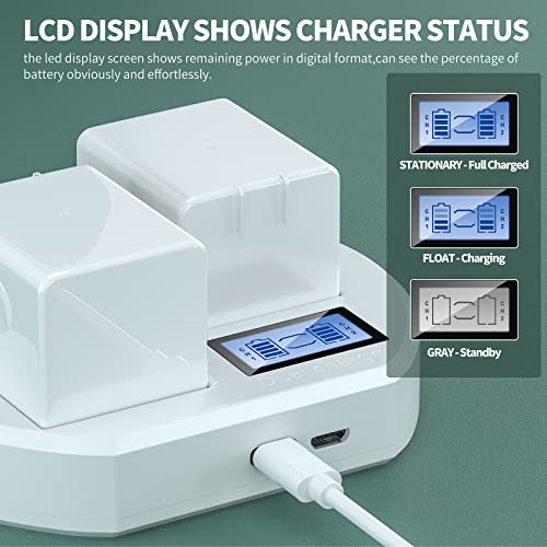 TAKEN Arlo Batteries, 4-Pack Arlo Pro Battery with Dual Arlo Battery Charger Station for Arlo Pro and Arlo Pro 2 Surveillance Camera 7.2V 2440mAh(NOT Compatible with Arlo Ultra 2, Arlo Pro 3)