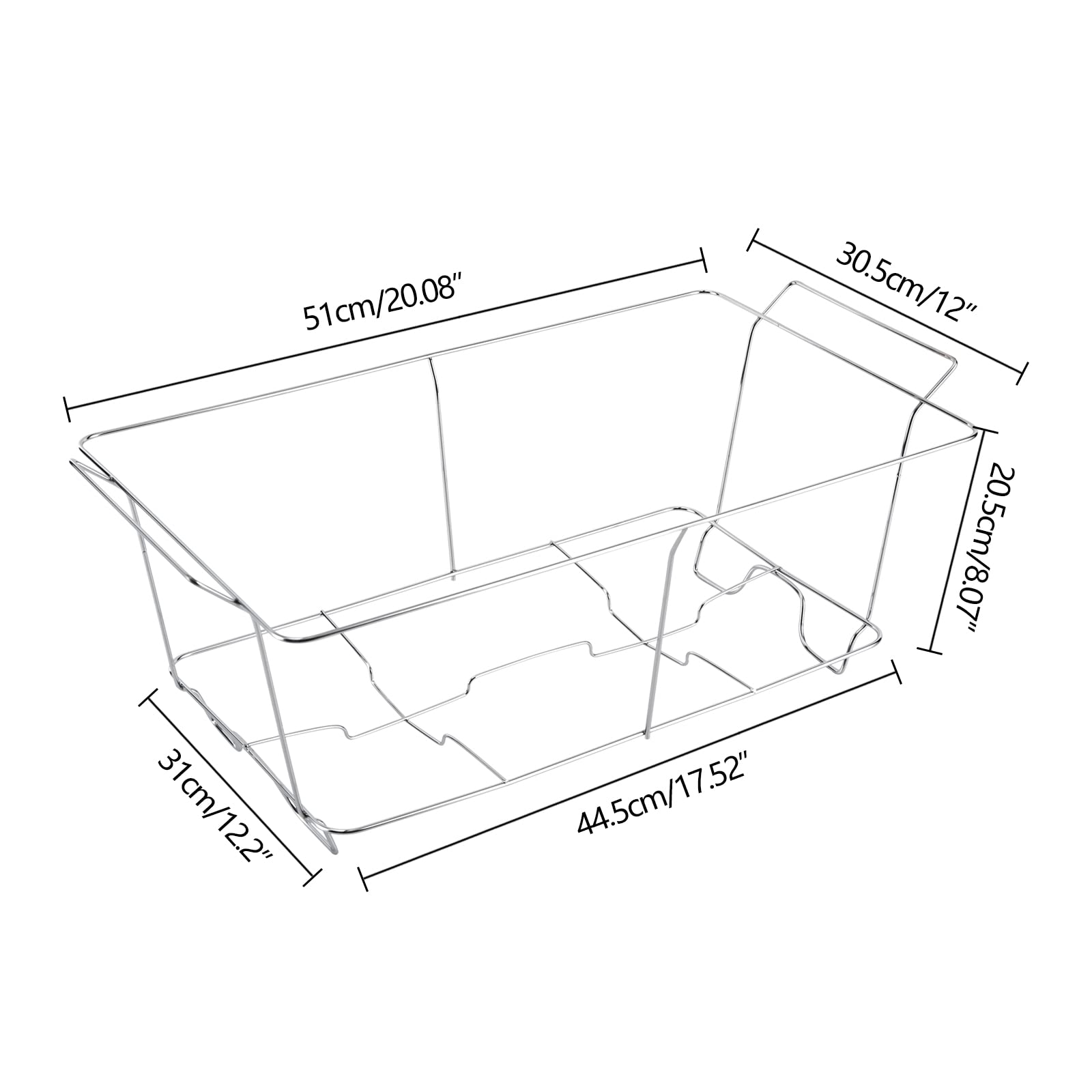24 Pack Full Size Racks Buffet Stand Wire Racks, Chafing Wire Rack for Dish Warmer for Dish Serving Trays Birthday Wedding Picnic Parties,or Events