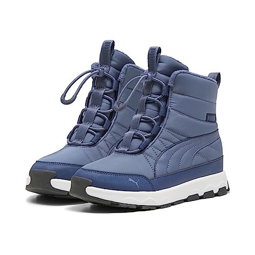 PUMA Evolve Boot Alternative Closure Snow Shoe, Inky Blue-Persian Blue White, 1 US Unisex Little Kid