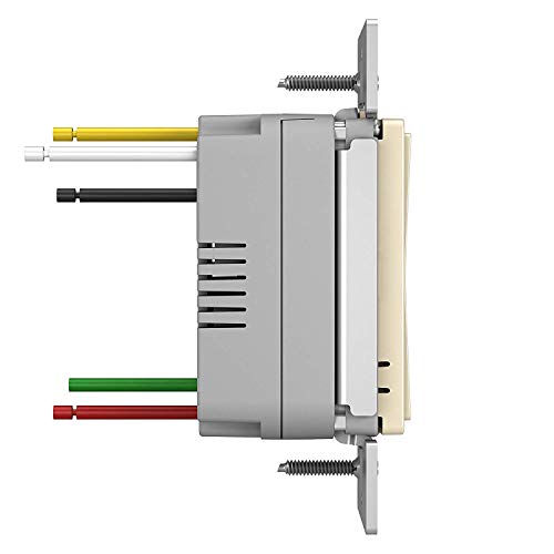 Legrand - Pass & Seymour Radiant WWRL10LACCV2 Enabled, Light Almond Smart Wi-Fi Switch