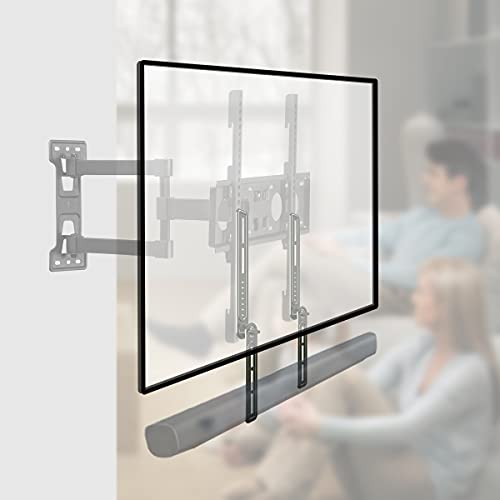 Universal Sound Bar TV Mount Bracket for Mounting Above or Under TV, Fits Most 23 to 65 Inch TVs, up to 22 lbs by XINLEI SBR301