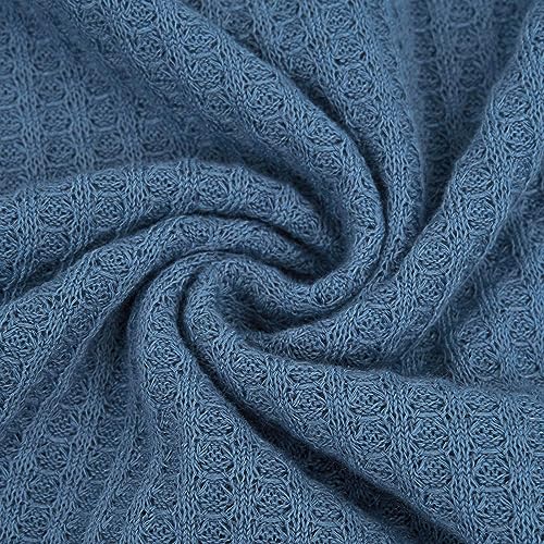 Fall Sweaters Cashmere Sweaters for Women 2023 Fashion Casual Long Sleeve Knit Top V Neck Lightweight Loose Fit Pullover Fall Sweater Blue