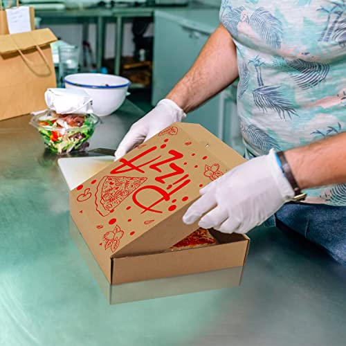 Zitonyang Pizza Boxes,15 Pack Cardboard Pizza Boxes Kraft Corrugated Pizza Boxes Cardboard Boxes Take Out Containers,Square Pizzeria Bakery Packaging Box,Takeaway Mailing Shipping(Red)