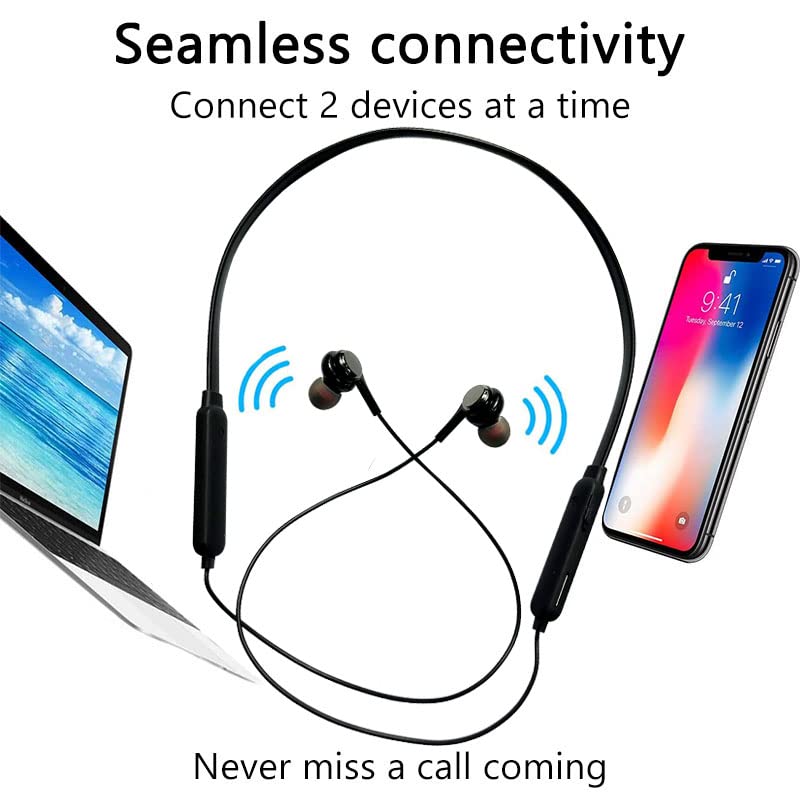 Sanpanpai Earbuds, in-Ear Earphones with Noise Cancelling Microphone & Volume Control, Lightweight Neckband Headphones, IPX5 Waterproof Sweat,Work Sport