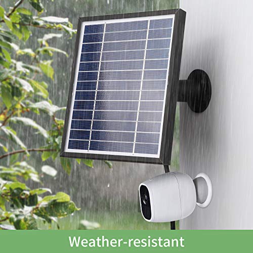 iTODOS Solar Panel Works for Arlo Pro and Arlo Pro 2, 11.8Ft Outdoor Power Charging Cable and Adjustable Mount ,Not for Arlo Ultra and Arlo Pro3 (Black )
