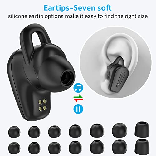 eppfun Hybrid Active Noise Cancelling Wireless Earbuds, Qualcomm AptX-Adaptive HiFi Earbuds, Bluetooth 5.2 in-Ear Detection Headphones, 6-Mic Headset, 32H Playtime, Game Mode Low Latency Earphones