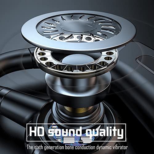 Mosonnytee Bone Conduction Headphones Open Ear Workout Headphones with Microphone IPX5 Waterproof Bluetooth Headset for Cell Phones Hand-Free