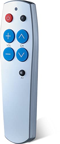 Universal Big Button Easy Simple TV Remote Control for Elderly Senior, Learning Remote Control Only for IR Remote Control