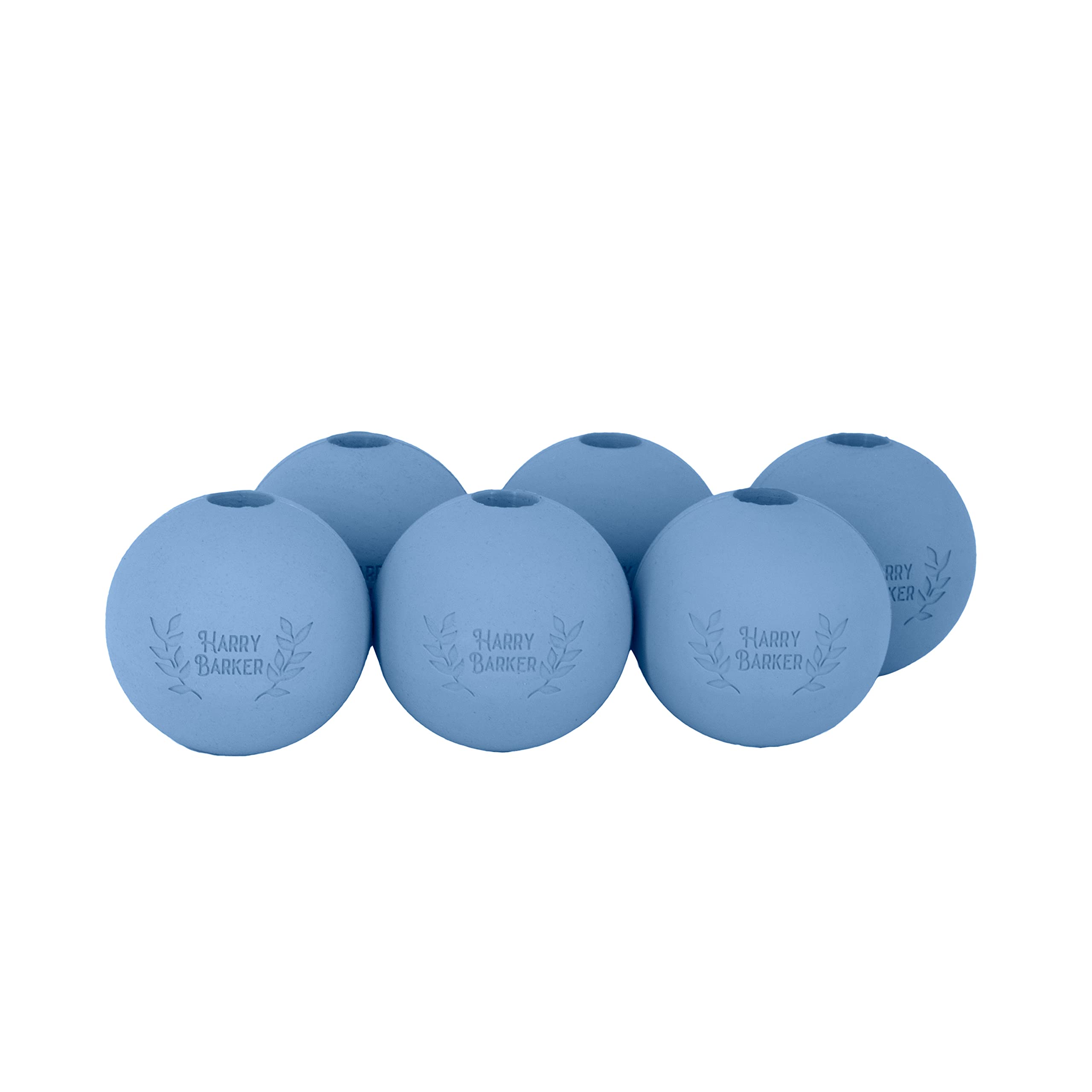Harry Barker Rubber Balls and Rubber Chew Stick, Rubber Bone for Dogs - 2.5" Rubber Balls - 6 Pack