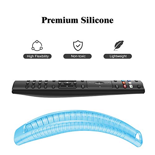 Fintie Remote Case for Vizio XRT136 / Vizio XRT140 Remote Control, CaseBot Lightweight Anti-Slip Shockproof Silicone Cover for VIZIO XRT136 XRT140 Smart TV Remote, Sky Blue- Glow in The Dark