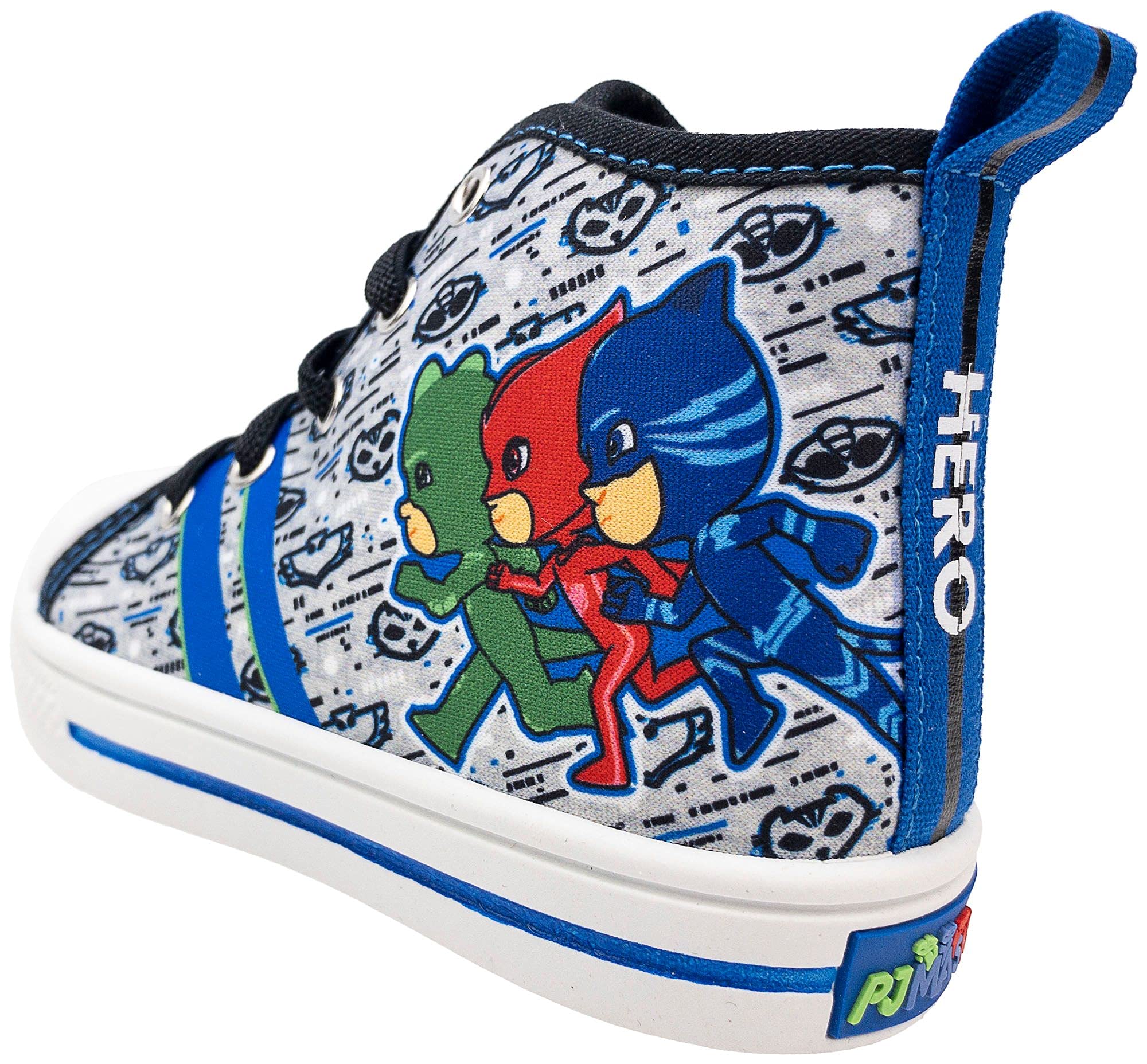 PJ Masks Toddler Shoes,HI Top Sneaker Catboy Gekko,Toddler Size 9 Grey