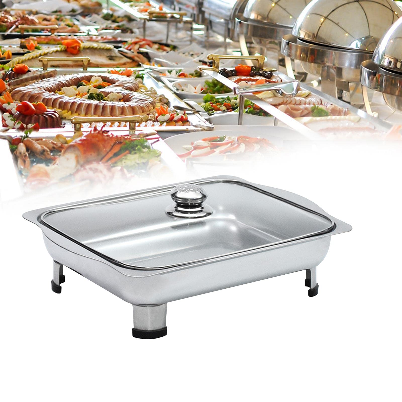 Chafing Dish Buffet Dish Tray Serving Tray Stainless Steel Chafer for Catering Events Holidays, arc