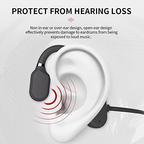 Yanvan Wireless Bluetooth Headset Ear Hook Earphone Over-Ear Sports Headphones Bone Conduction Bluetooth Headset (Green)