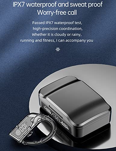 KEMBO B01 Wireless Earbuds Earhooks AI Intelligent Noise Cancelling Earbuds Built-in Mic Waterproof Bluetooth Headphone Touch Control High Sound Quality Over-Earbuds for Android iPhone Apple Samsung