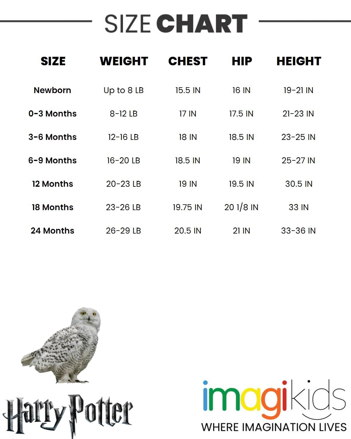 Harry Potter Hedwig Owl Newborn Baby Boys Zip Up Costume Coverall White Newborn