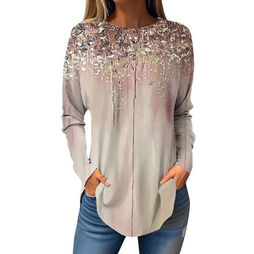 Women Waffle Knit Shirts V-Neck Long Sleeve Casual Slouchy Loose Blouses Plain Faux Button Lightweight Pullover Costumes for Women Womens Sweaters