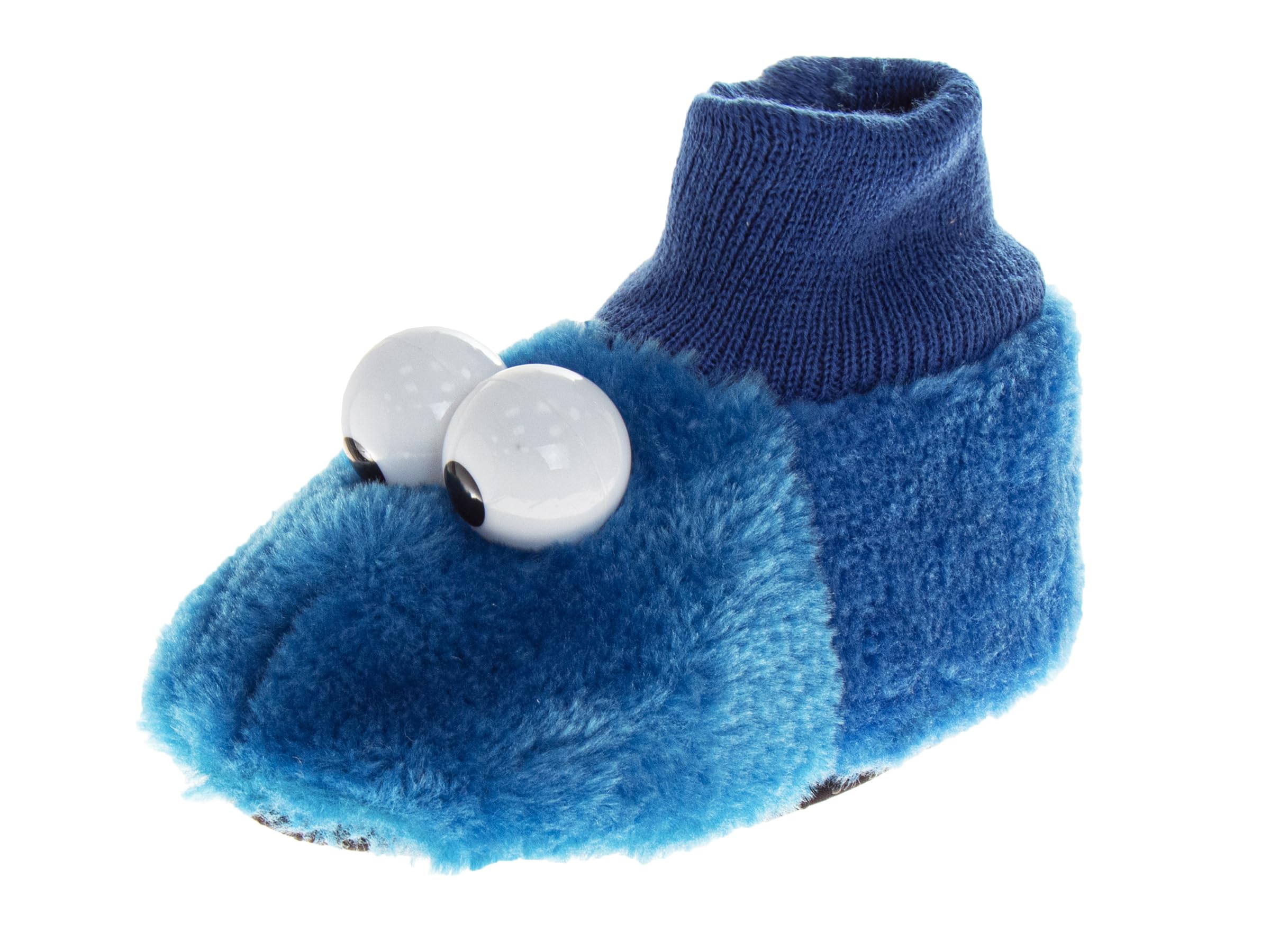 Sesame Street Unisex-Baby Cookie Monster Puppet Slipper, Blue, 7/8 Child US Toddler