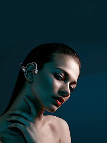 Gorbiller Bone Conduction Headphones,Open Ear Bluetooth Wireless Headphones with Microphone,Noise Canceling Sweatproof Ultralight Workout Headphones for Running,Working,Cycling,Driving,Gym (Black)