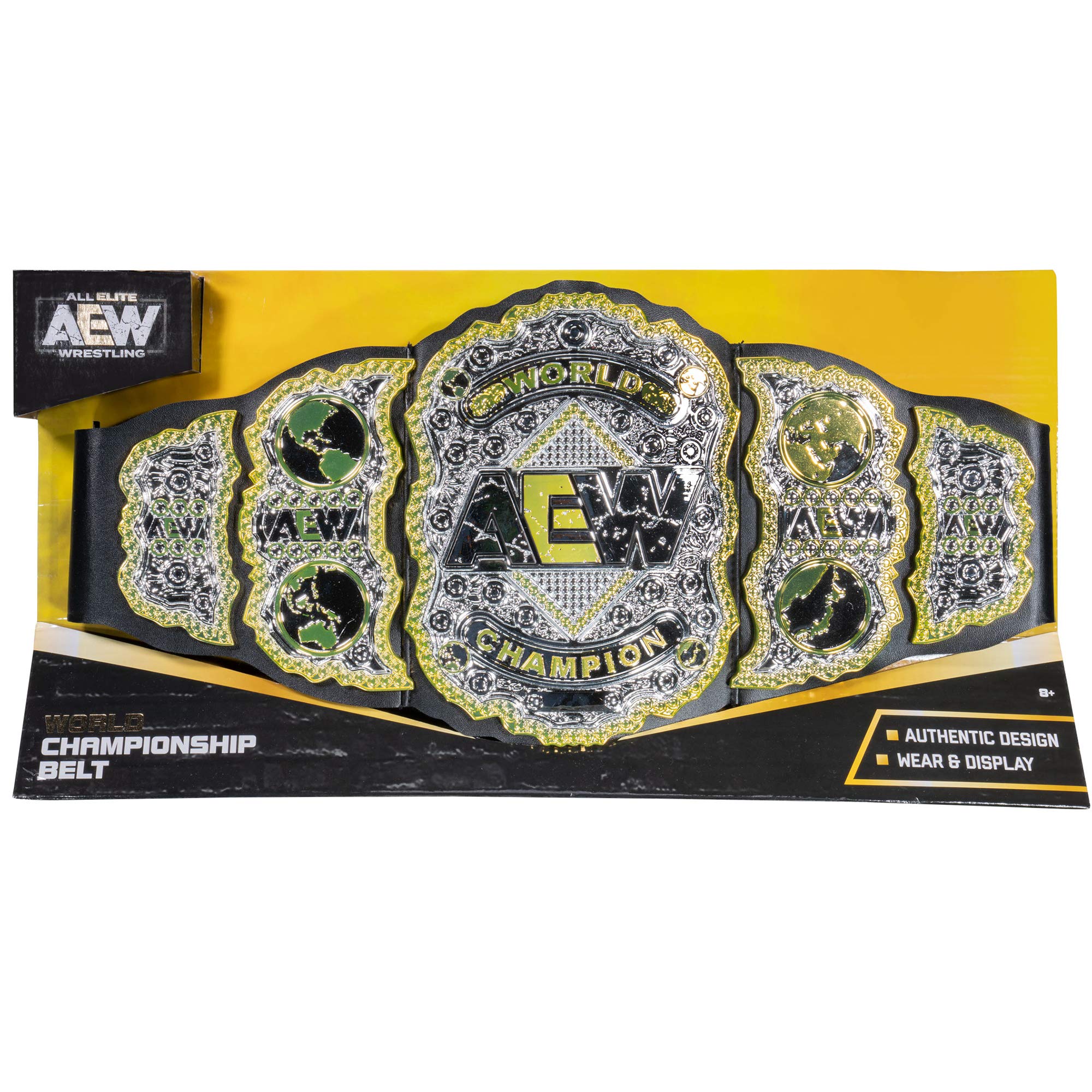 All Elite Wrestling World Championship Belt - Authentic Design Role-Play, Wear and Display Title Belt
