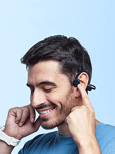 Gorbiller Bone Conduction Headphones,Open Ear Bluetooth Wireless Headphones with Microphone,Noise Canceling Sweatproof Ultralight Workout Headphones for Running,Working,Cycling,Driving,Gym (Black)