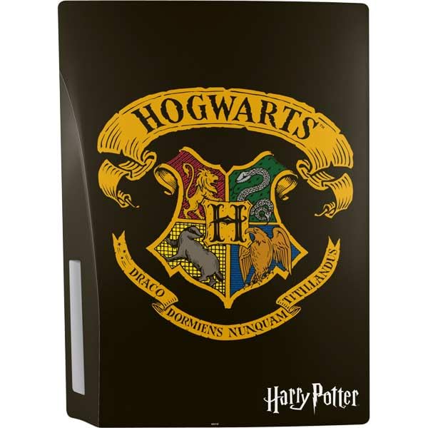 Skinit Decal Gaming Skin Compatible with PS5 Bundle - Officially Licensed Wizarding World Harry Potter Hogwarts Houses Crest Design