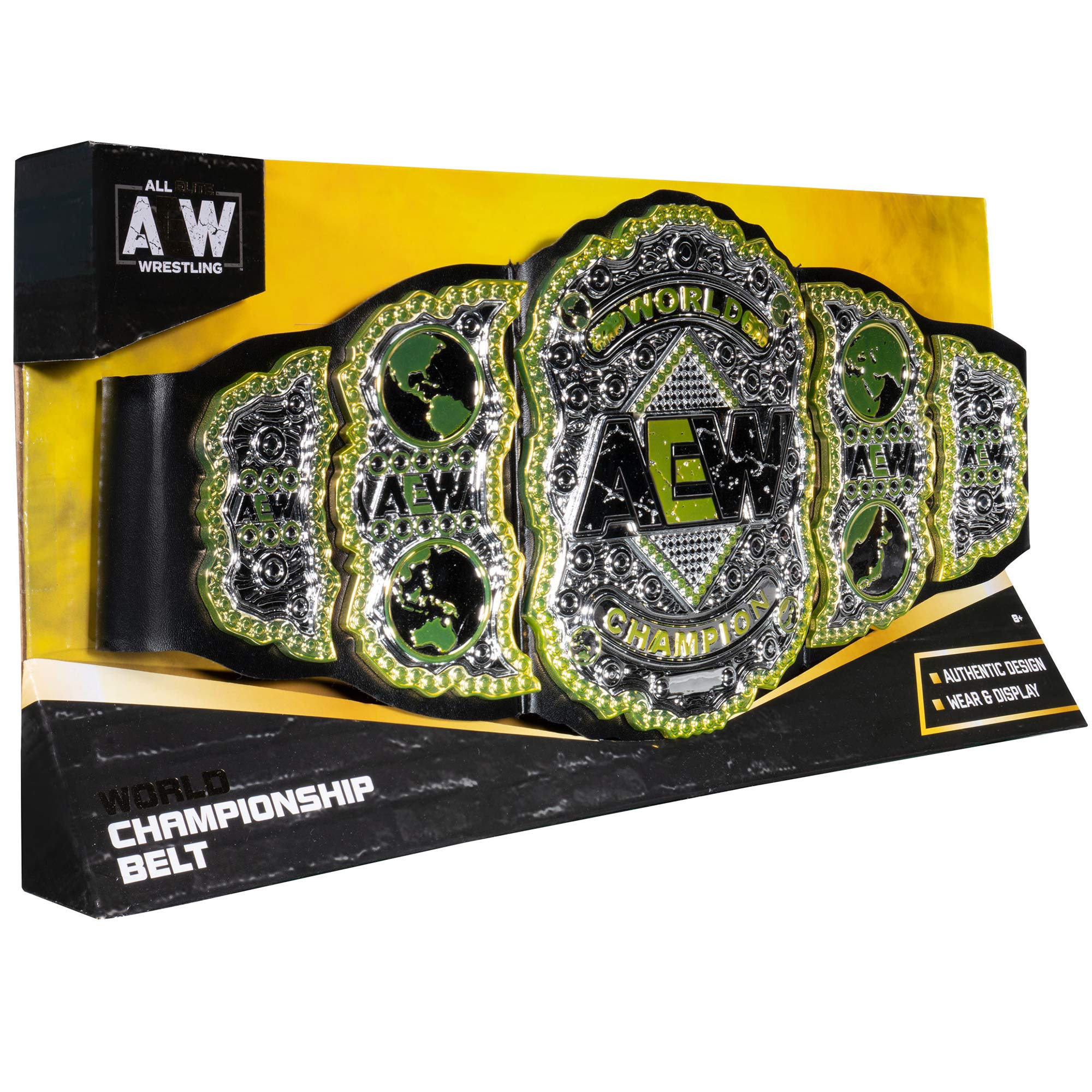 All Elite Wrestling World Championship Belt - Authentic Design Role-Play, Wear and Display Title Belt