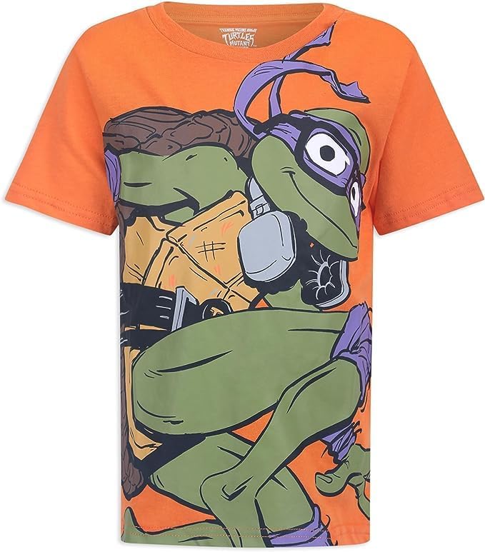 Nickelodeon Teenage Mutant Ninja Turtles Boys 4 Pack Short Sleeve T-Shirts for Big Kids