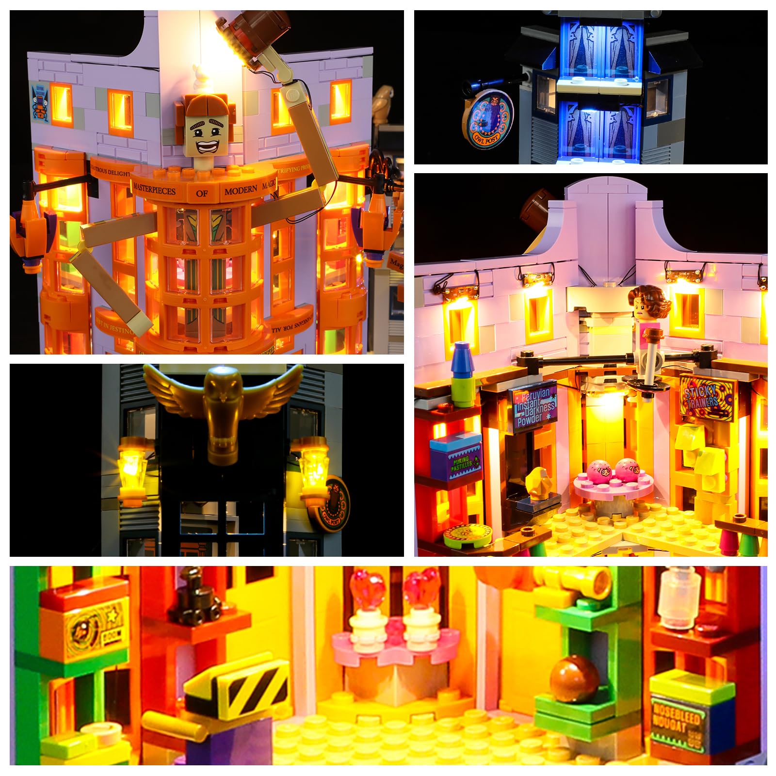 YEABRICKS LED Light for Lego-76422 Harry Potter Diagon Alley: Weasleys' Wizard Wheezes Building Blocks Model (Lego Set NOT Included)