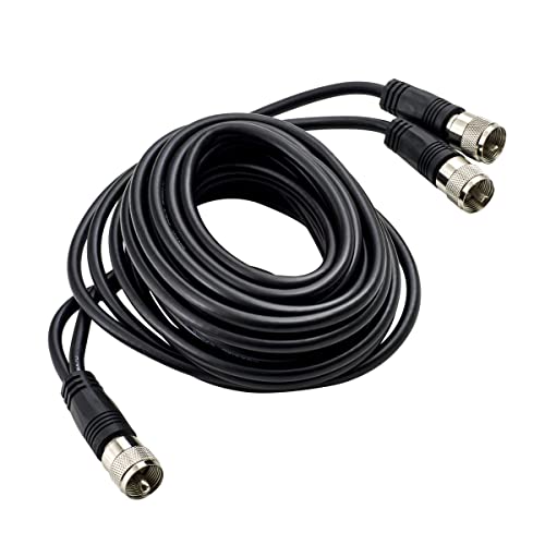 12' Dual Antenna Co-Phase Cable with PL-259 Conmnectors