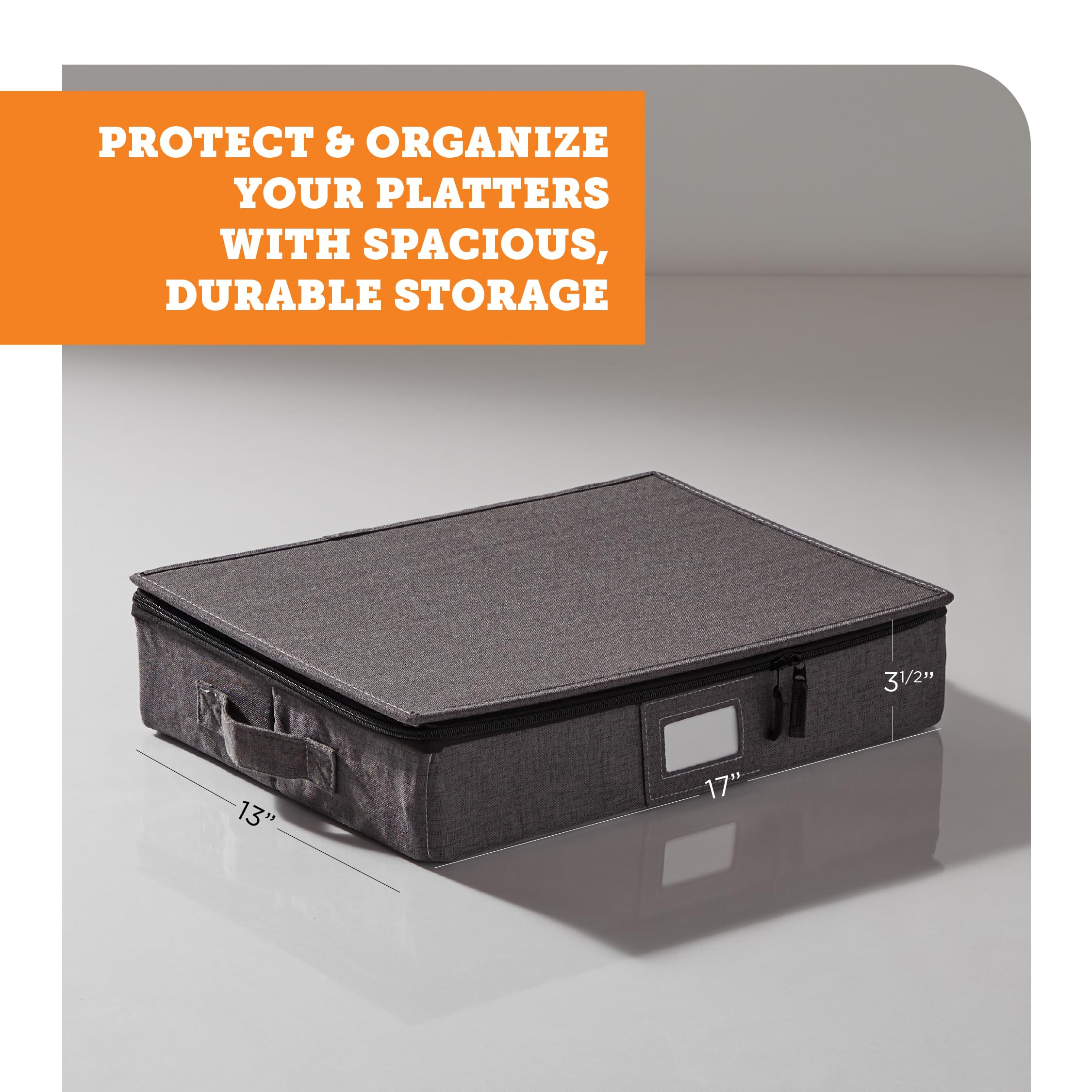 storageLAB China Storage Containers, Containers for Organizing, Hard Shell Case, Felt Plate Dividers, Moving Supplies, Storage Box, Wine, Dishes, Glasses Storage, Charger Plates Storage Containers