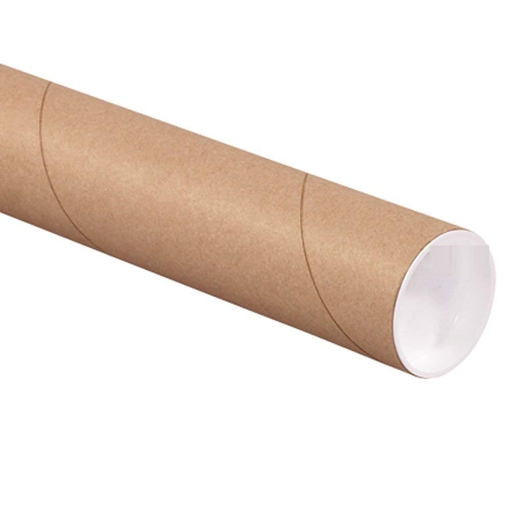 ProLine 4 x 60", .125" thick Kraft Heavy-Duty Mailing Shipping tubes with End Caps (1)