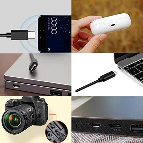 USB Type-C Pigtail Cable Extension Power Cable 22AWG 5V 3A USB-C Plug to 2 Pin Bare Wire Open End Connector for DIY - 1M/3.2FT 5PCS (Type C Male)