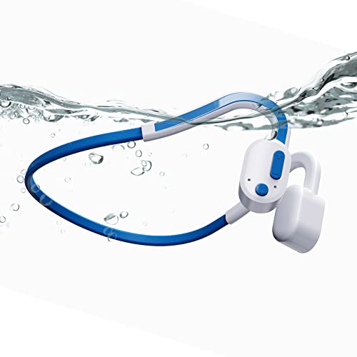 Bone Conduction Headphones, Swimming Headphones Built-in 8GB Memory, MP3 Sports Headphones Waterproof, Wireless Headphones Bluetooth 5.0, Ultra Light Open Ear Headphones for Swimming Running Gym