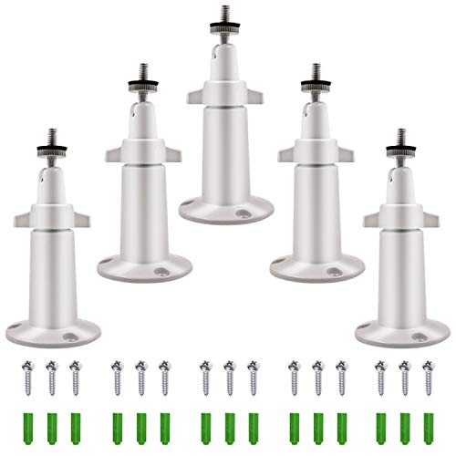 AxPower Metal Wall Mount Adjustable Indoor/Outdoor Aluminium Alloy Security Camera Yard Mount Compatible with Arlo, Arlo Pro 3, Arlo Pro 2, Arlo Ultra, Ring Stick Up Cam (5 Pack, White)