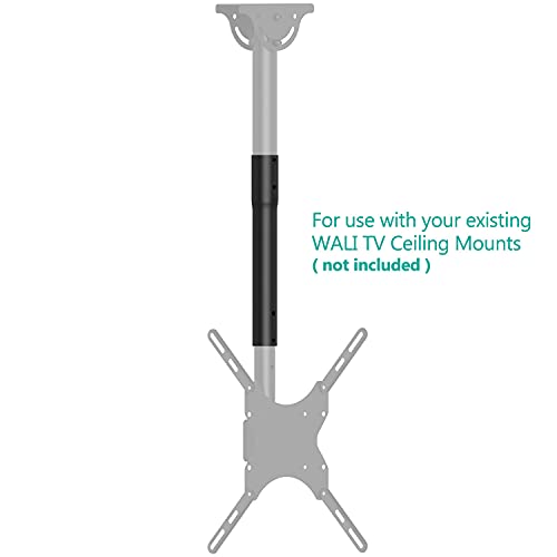 WALI 14.37 Inch Single Extended Mounting Pole Heavy Duty for WALI TV Ceiling Mount (ESP01), Black