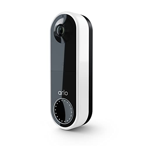Arlo Essential Video Doorbell - HD Video, 180Β° View, Night Vision, 2 Way Audio, Direct to Wi-Fi No Hub Needed, Wire Free or Wired, White - AVD2001