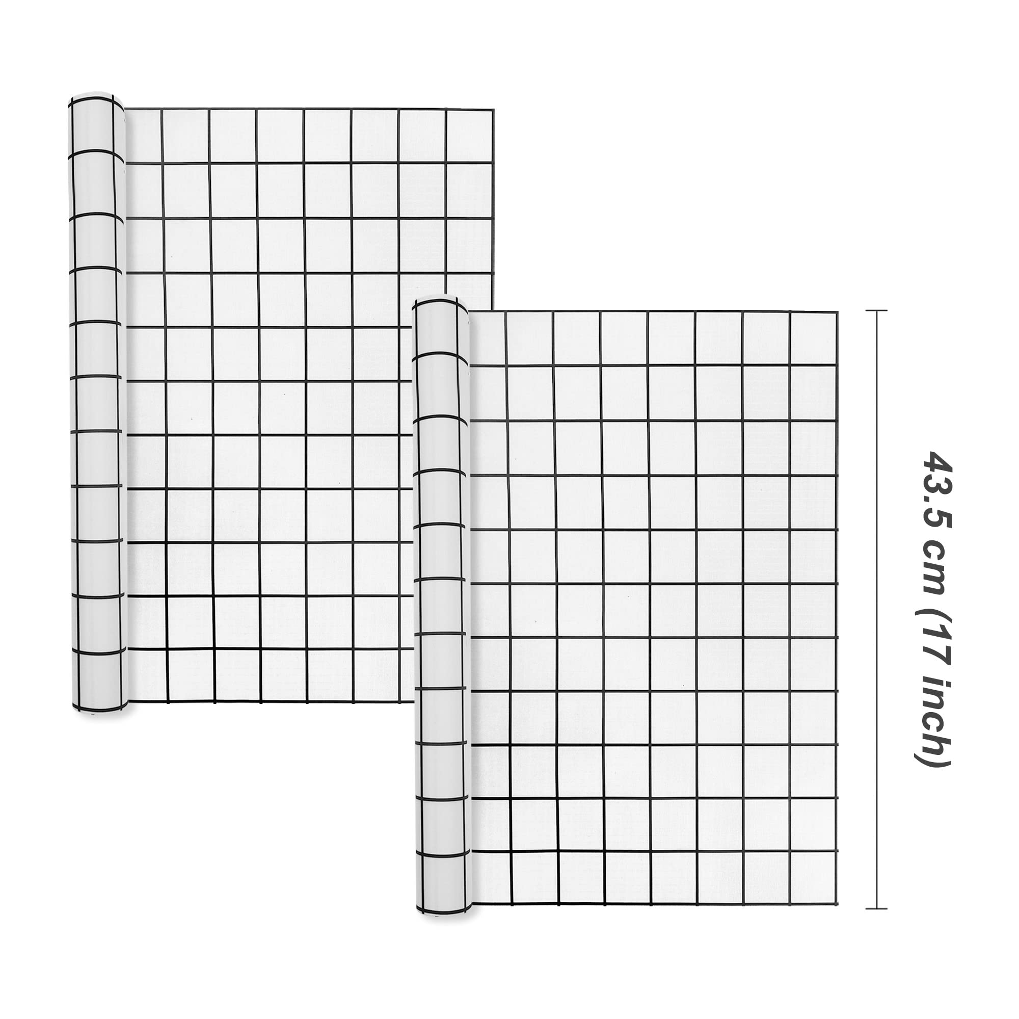 POTTIIS Shelf Liner Non-Adhesive EVA Cabinet-Drawer-Liners - 2 Roll Waterproof Kitchen Fridge Pad and Refrigerator Mat, Non-Slip Can be Cut Placemats, Size 17''×78.7''(White)