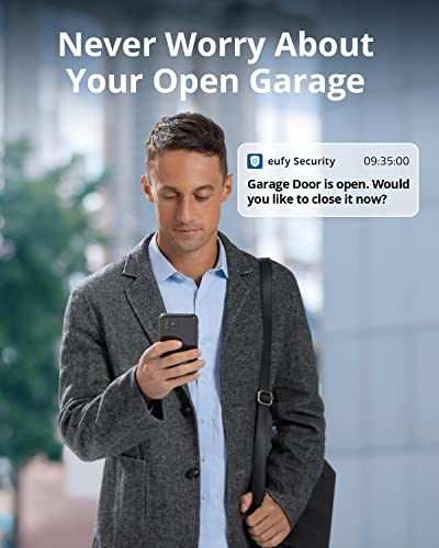 eufy Security Garage-Control Cam Plus with Sensor, Smart Garage Control, 2-Door Control, Detects Open/Close Status, 2K HD, No Monthly Fee, AI Human Detection, 2.4GHz Wi-Fi Only