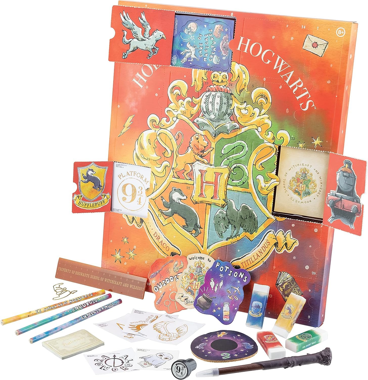 Harry Potter Advent Calendar - 24 Day Countdown to Christmas Bundle with Pencils, Decals, Trinkets, Prizes, More | Harry Potter Holiday Set