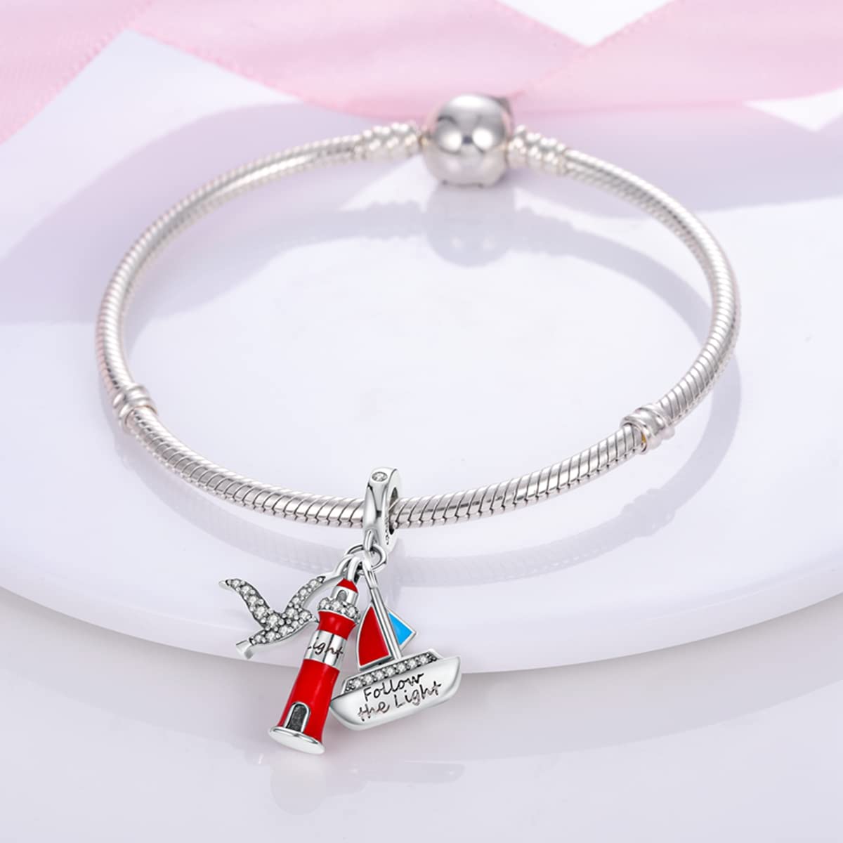MULA 925 Sterling Silver Charms for Bracelets and Necklaces Handbag Dangle Pendants Beads Cute Cat Turtle Charms Jewelry for Women