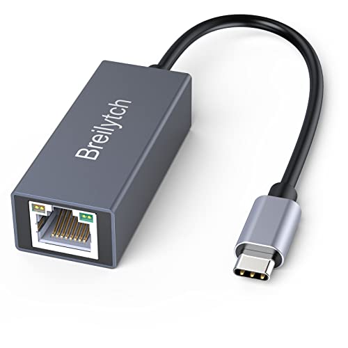 USB C to Ethernet Adapter,RJ45 to USB-C Thunderbolt 3 Type C Gigabit Network 1000Mbps LAN Converter Compatible with MacBook Pro Air iPad Pro Galaxy S22 S21 Surface Book Chromebook Dell XPS