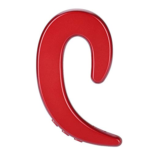 Ciglow Bluetooth Headphone, Wireless Hands Free Ear Hook Headset Painless Bone Conduction Earphone Waterproof Ergonomic Design Headset(red)