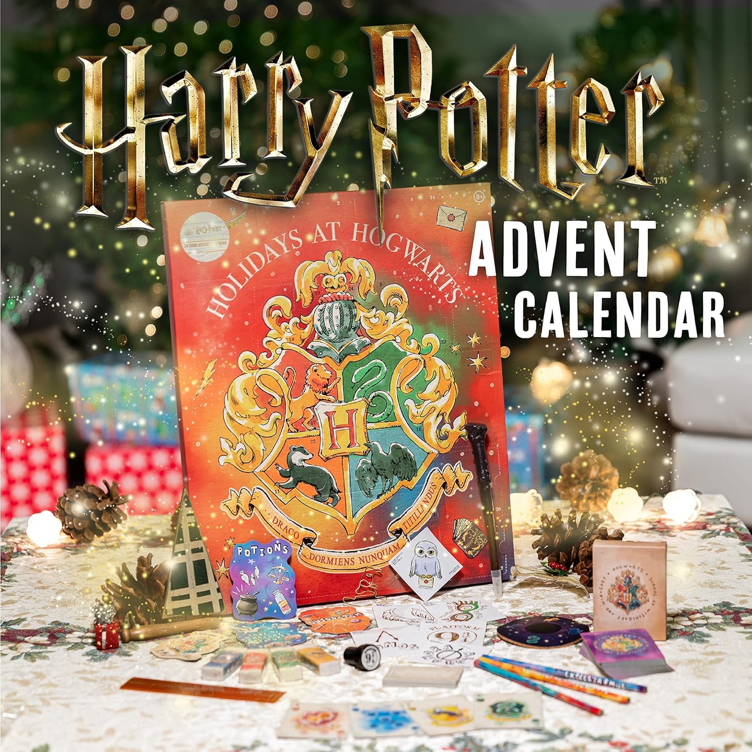 Harry Potter Advent Calendar - 24 Day Countdown to Christmas Bundle with Pencils, Decals, Trinkets, Prizes, More | Harry Potter Holiday Set
