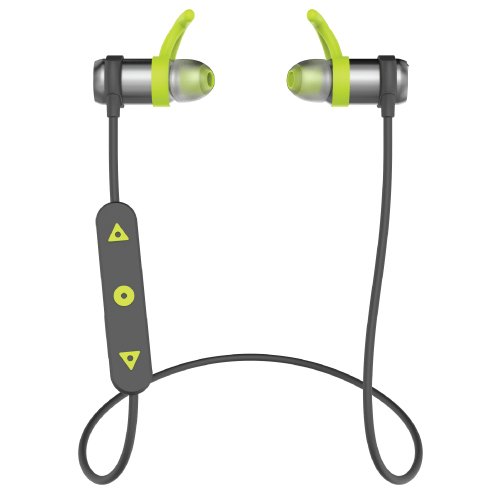 PureGear PureBoom in-Ear Bluetooth Premium Sound Headphones Wireless Sport Earbuds w/Mic, IPX4 Sweat and Water Resistant, Universal Fit, 8 Hours Battery, Magnetic Auto On-Off Technology