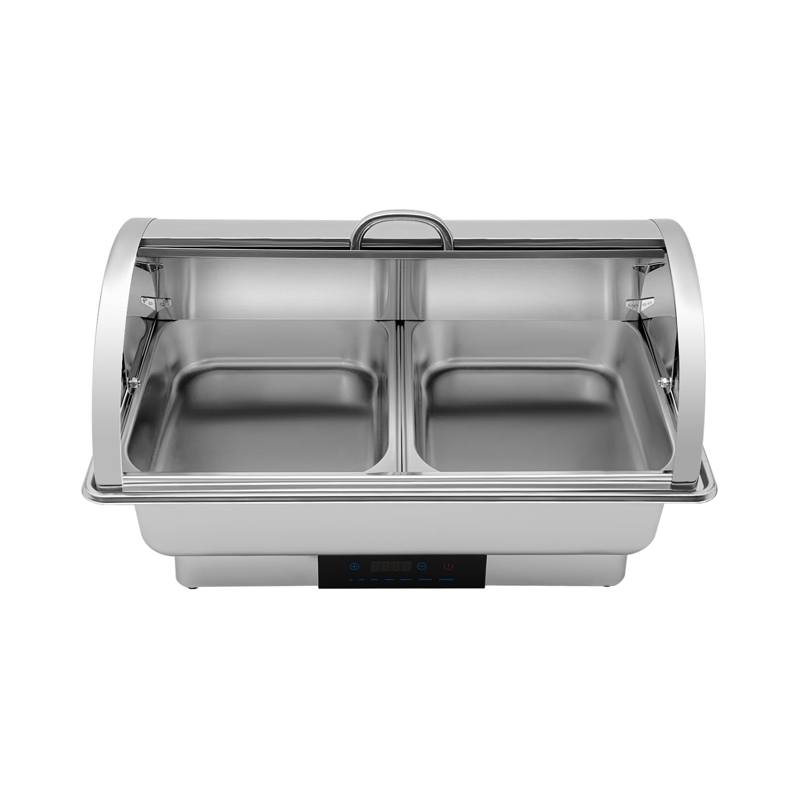 Electric Chafing Dish,Flip Top Chafing Dish,Dual Compartment Chafing Dish,Stainless Steel Electric Chafing Dis,for Parties,Wedding Brunches,Picnics,Buffets